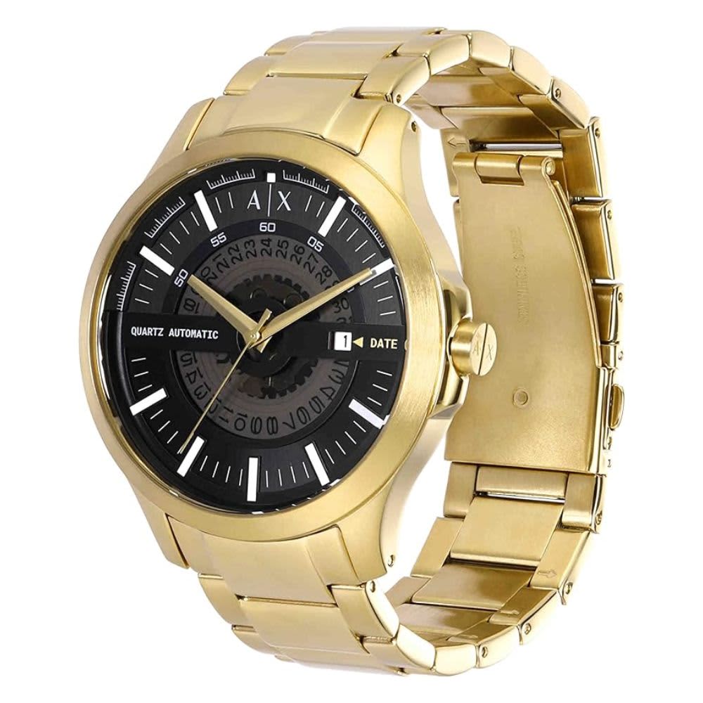 A|X ARMANI EXCHANGE Men's Automatic Quartz Three-Hand Date Gold-Tone ...