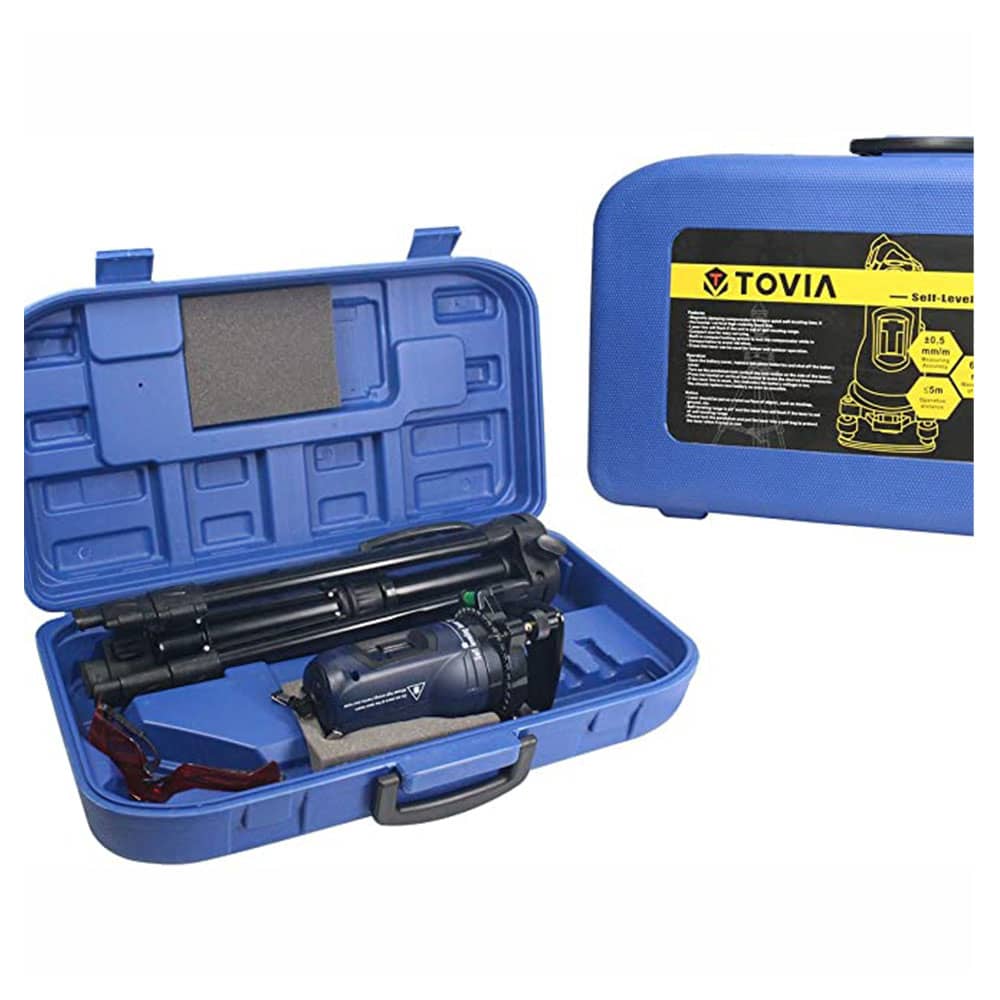 Tovia 360 Degree Self Leveling Laser Transit Level Kit with Tripod ...