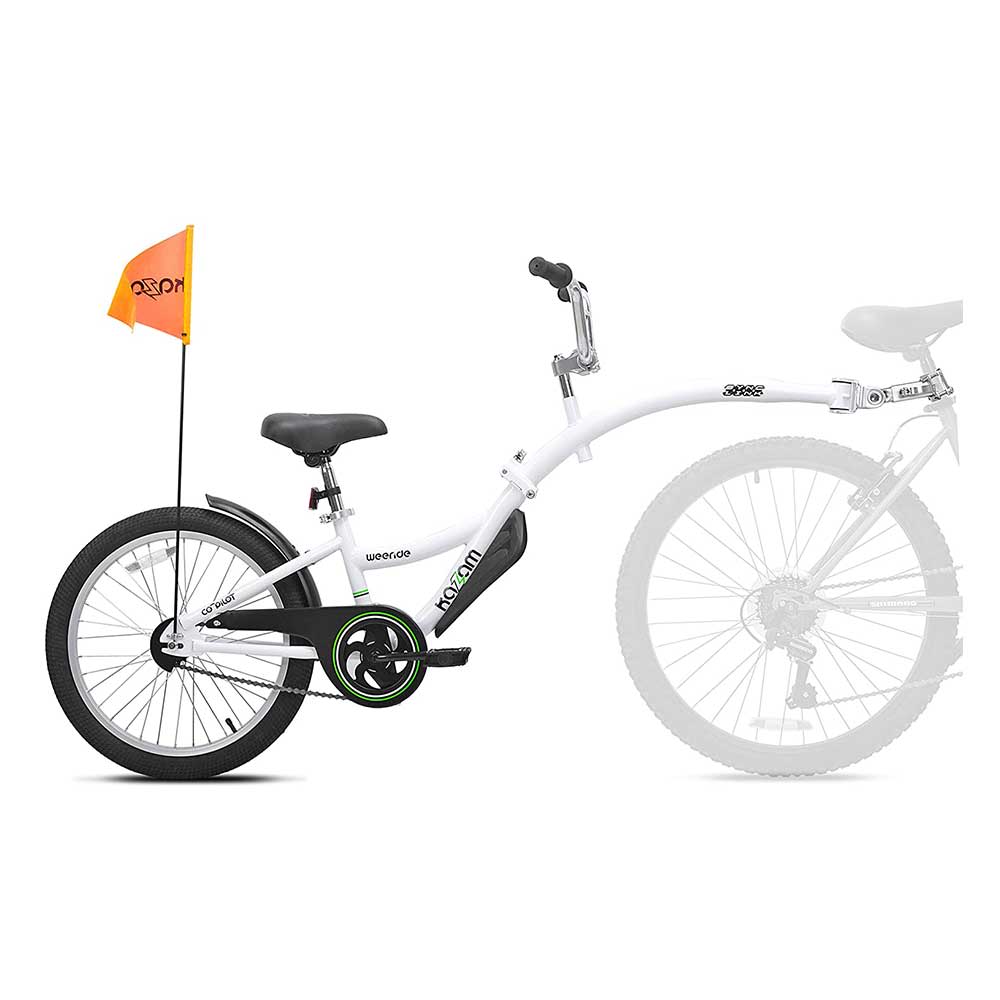 Kazam Co-Pilot Bike Trailer White, 20 inch 96456 - Oikos Center